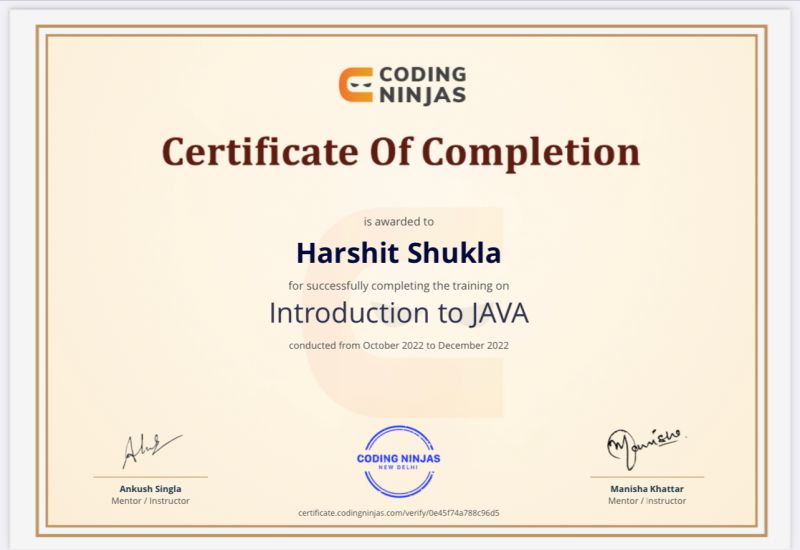 Harshit Shukla on LinkedIn: #coding #experience #learning #java # ... Harshit Shukla on LinkedIn: #coding #experience #learning #java # ...