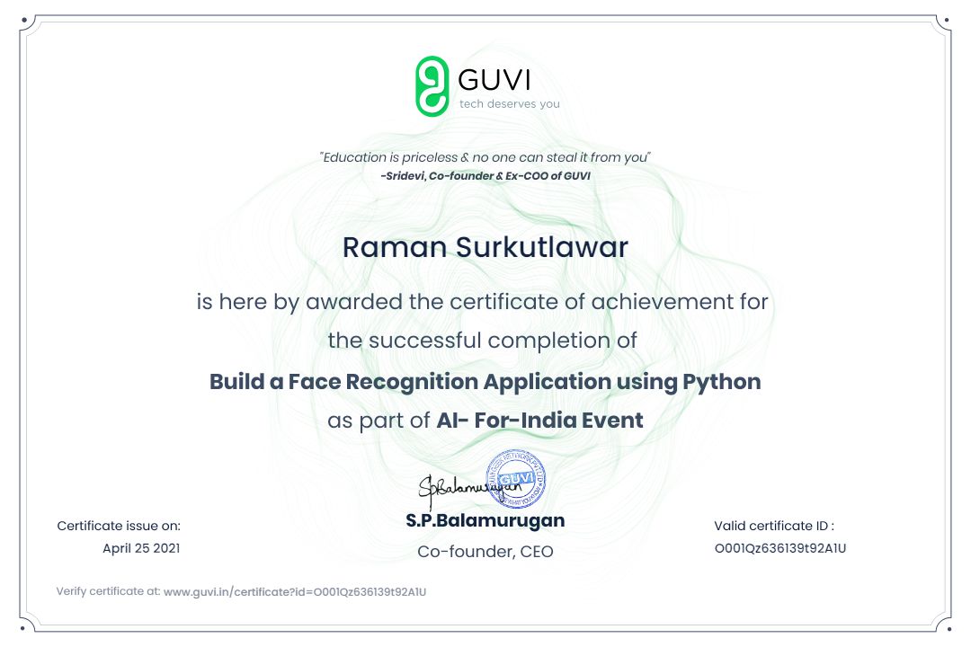 Raman Surkutlawar on LinkedIn: #aiforindia #guinnessworldrecord Raman Surkutlawar on LinkedIn: #aiforindia #guinnessworldrecord