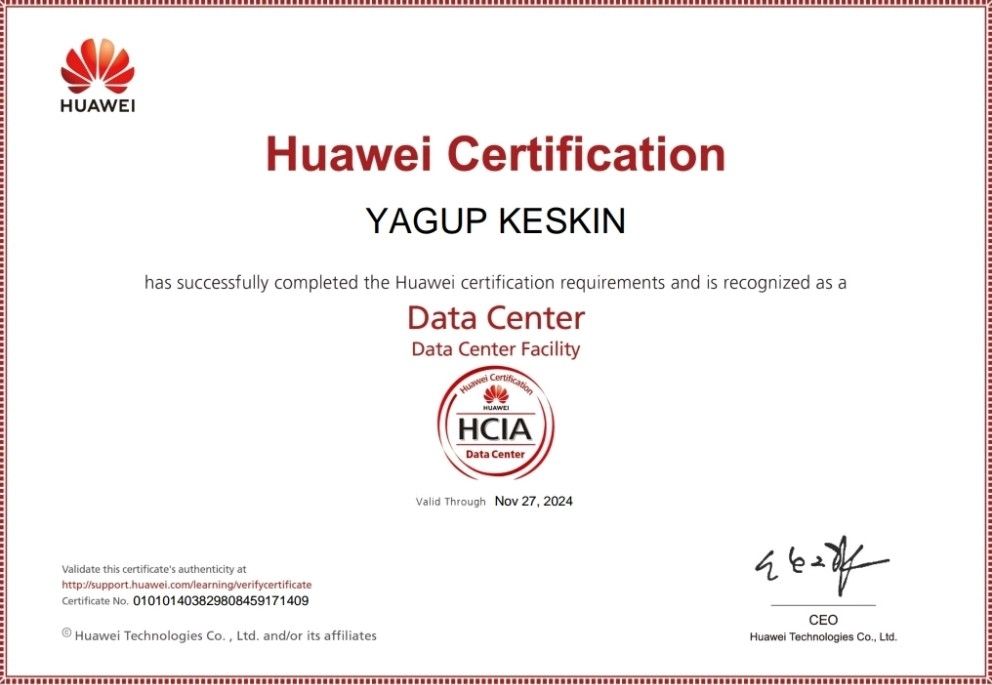 Yagup KESKİN on LinkedIn: #huawei #hcia #datacenter Yagup KESKİN on LinkedIn: #huawei #hcia #datacenter