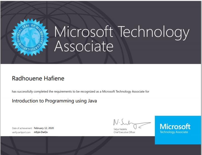 Radhouene Hafiene on LinkedIn: #mta #introduction_to_programming_using_java Radhouene Hafiene on LinkedIn: #mta #introduction_to_programming_using_java