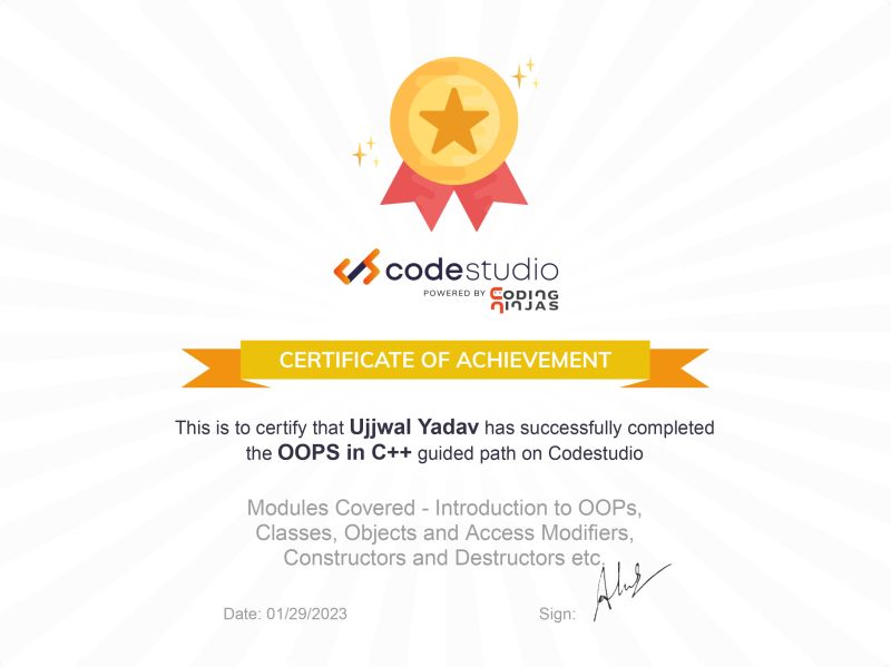Ujjwal Yadav on LinkedIn: #coding #codingninjas #oops #oopsconcepts Ujjwal Yadav on LinkedIn: #coding #codingninjas #oops #oopsconcepts