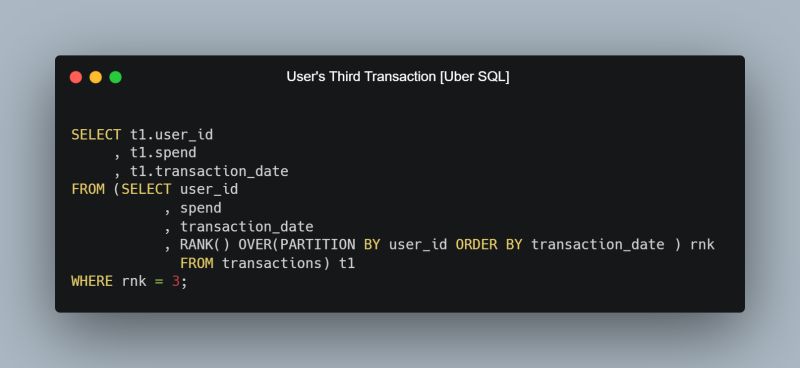 Aniket Debnath on LinkedIn: #sql #data #interviewquestion #uber #datalemur Aniket Debnath on LinkedIn: #sql #data #interviewquestion #uber #datalemur