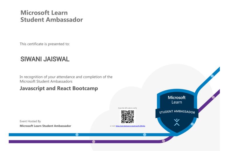 Siwani Jaiswal on LinkedIn: #connections #javascript #reactjs # ... Siwani Jaiswal on LinkedIn: #connections #javascript #reactjs # ...