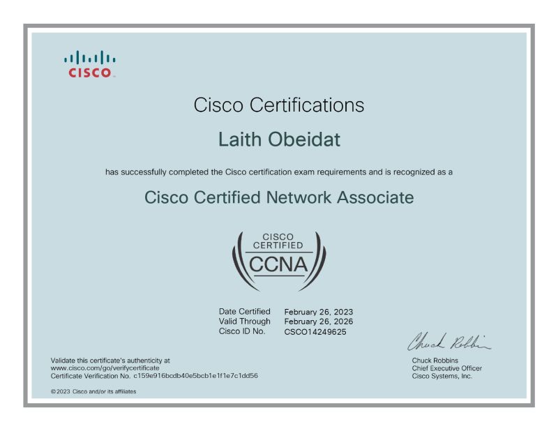 Laith Obeidat on LinkedIn: #ccna | 24 comments Laith Obeidat on LinkedIn: #ccna | 24 comments