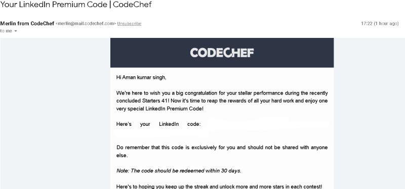Aman Kumar Singh on LinkedIn: #codechef #linkedin Aman Kumar Singh on LinkedIn: #codechef #linkedin