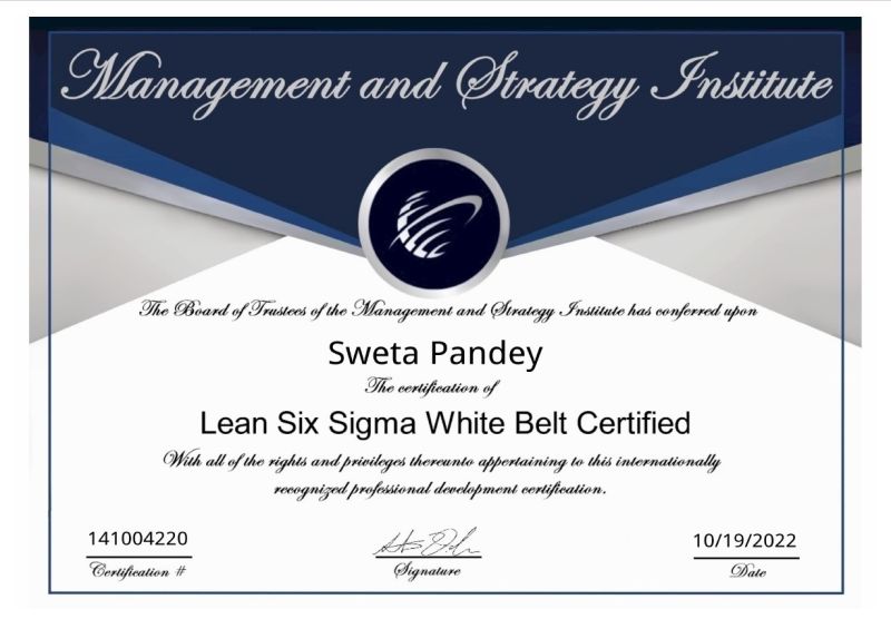 Sweta Pandey, PSPO®, SFPC®, CSM ®, CSPO® on LinkedIn: #leansixsigma # ... Sweta Pandey, PSPO®, SFPC®, CSM ®, CSPO® on LinkedIn: #leansixsigma # ...