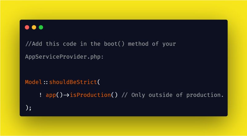Soufiane M'channa on LinkedIn: 💯 Laravel : Use Eloquent’s strict mode ... Soufiane M'channa on LinkedIn: 💯 Laravel : Use Eloquent’s strict mode ...