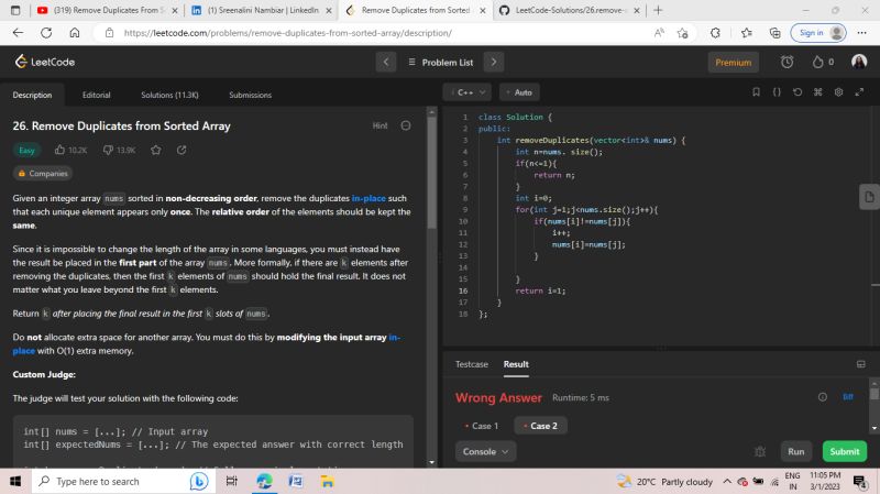 Sreenalini Nambiar on LinkedIn: #100daysofcodechallenge #coding #dsa # ... Sreenalini Nambiar on LinkedIn: #100daysofcodechallenge #coding #dsa # ...