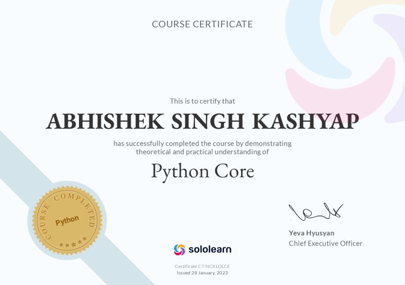 Abhishek Singh Kashyap on LinkedIn: #sololearn Abhishek Singh Kashyap on LinkedIn: #sololearn
