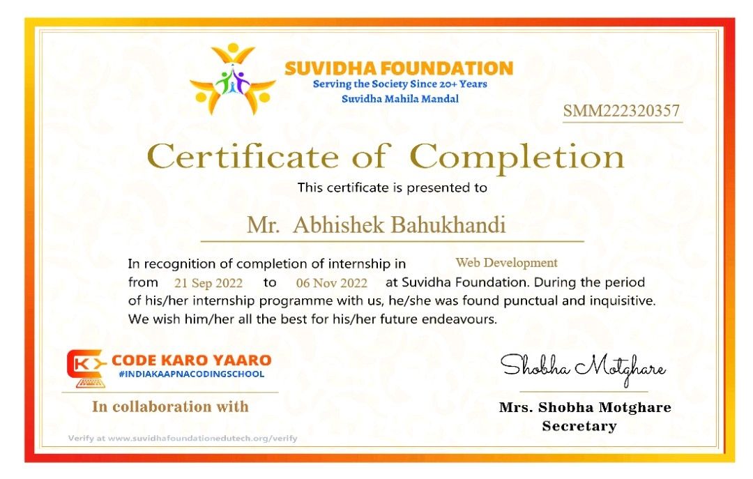 Abhishek bahukhandi on LinkedIn: #connections #internship #coding Abhishek bahukhandi on LinkedIn: #connections #internship #coding
