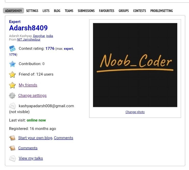 ADARSH KASHYAP on LinkedIn: #codeforces #expert #competitiveprogramming ... ADARSH KASHYAP on LinkedIn: #codeforces #expert #competitiveprogramming ...