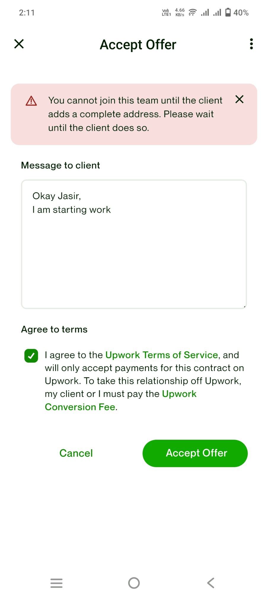 Malik Abdul Qadeer on LinkedIn: i am facing issue while accepting offer ... Malik Abdul Qadeer on LinkedIn: i am facing issue while accepting offer ...