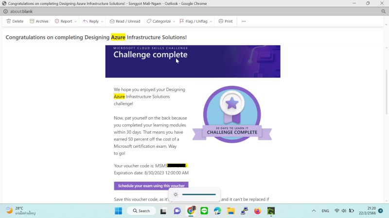 Songyot Mali-Ngam on LinkedIn: #cloud #microsoft #azurecertification Songyot Mali-Ngam on LinkedIn: #cloud #microsoft #azurecertification