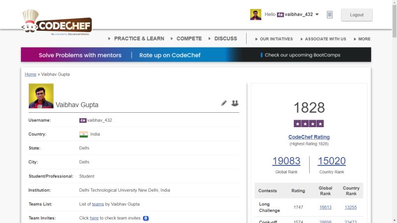 Vaibhav Gupta on LinkedIn: #competitiveprogramming #codechef # ... Vaibhav Gupta on LinkedIn: #competitiveprogramming #codechef # ...