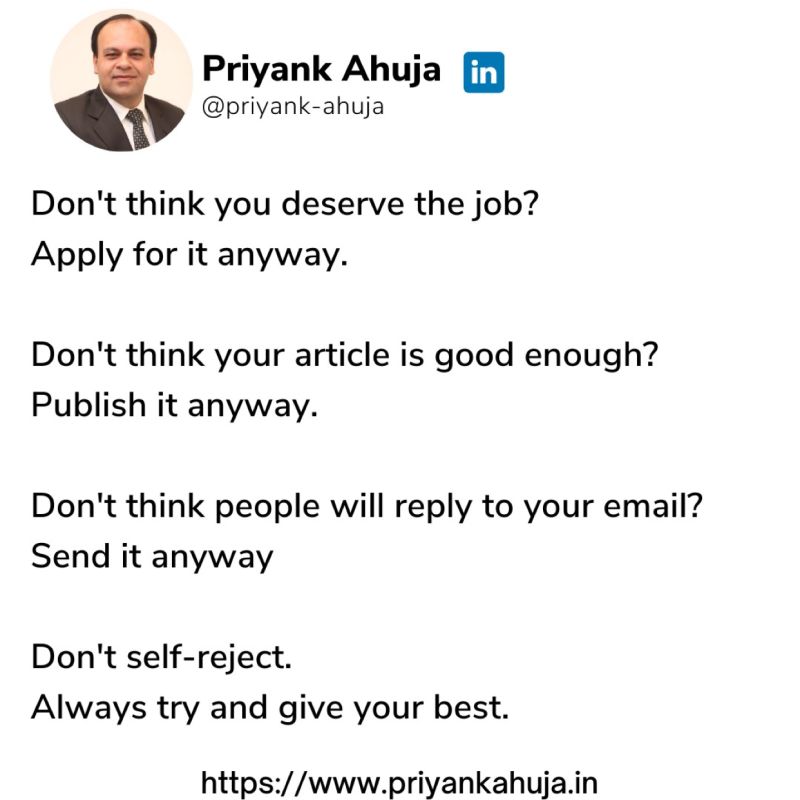 Priyank Ahuja on LinkedIn: Always give your best. Follow Priyank Ahuja ... Priyank Ahuja on LinkedIn: Always give your best. Follow Priyank Ahuja ...