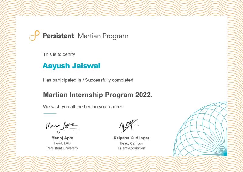 Ayush Jaiswal on LinkedIn: #connections #training #persistentsystems Ayush Jaiswal on LinkedIn: #connections #training #persistentsystems
