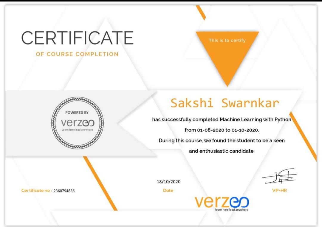 Sakshi Swarnkar on LinkedIn: #verzeo Sakshi Swarnkar on LinkedIn: #verzeo