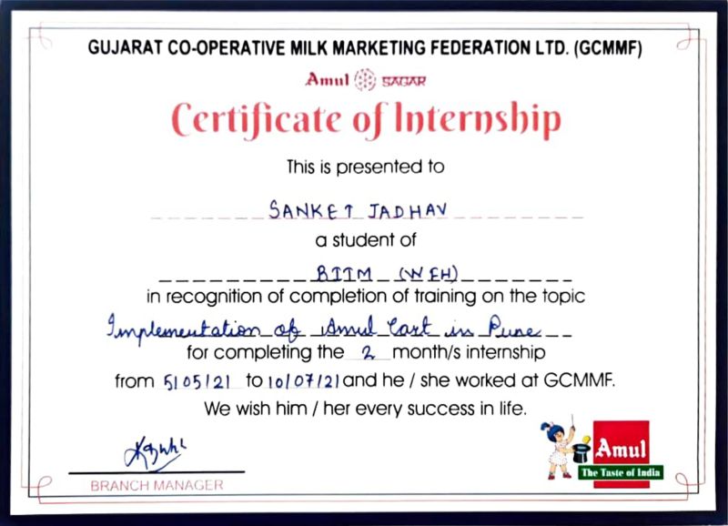 Sanket Jadhav on LinkedIn: #marketing #amul #summerinternship Sanket Jadhav on LinkedIn: #marketing #amul #summerinternship