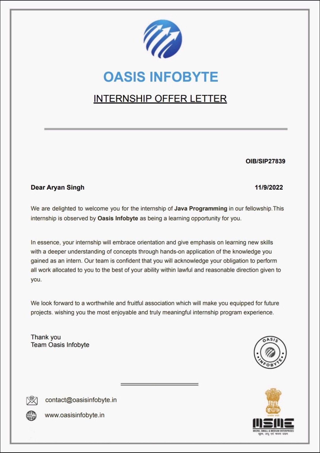Aryan Singh on LinkedIn: #java #programming #intern #oasisinfobyte # ... Aryan Singh on LinkedIn: #java #programming #intern #oasisinfobyte # ...