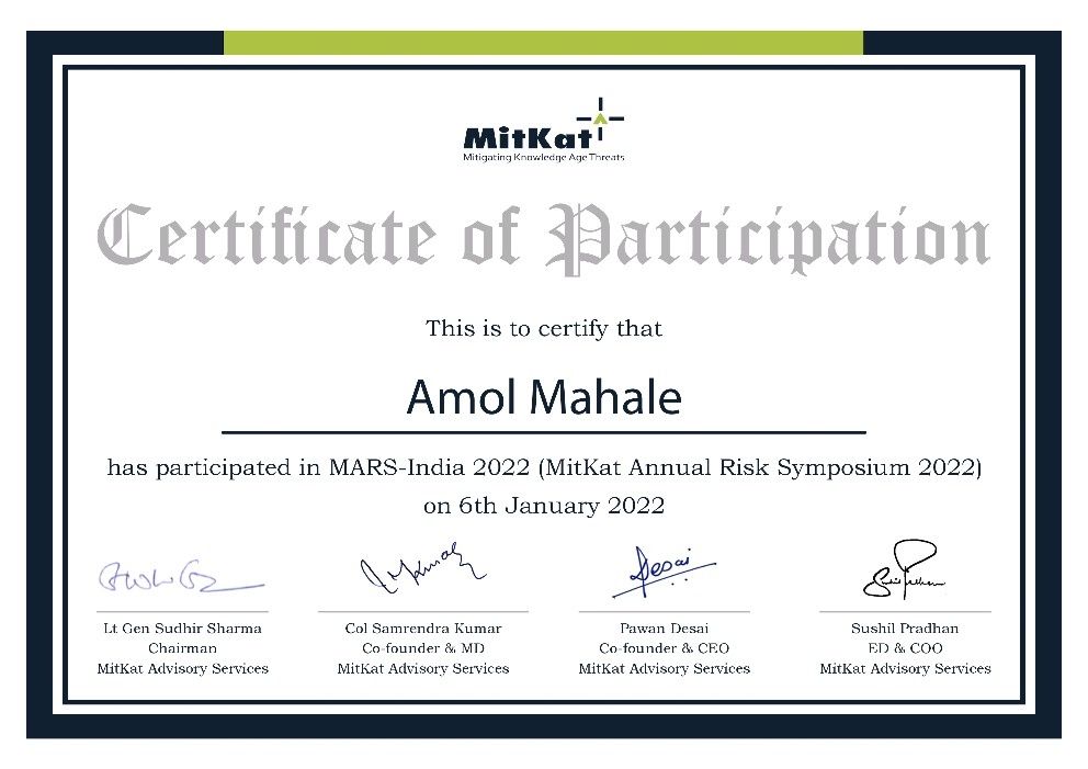 AMOL MAHALE on LinkedIn: Thanks Mitkat family... AMOL MAHALE on LinkedIn: Thanks Mitkat family...