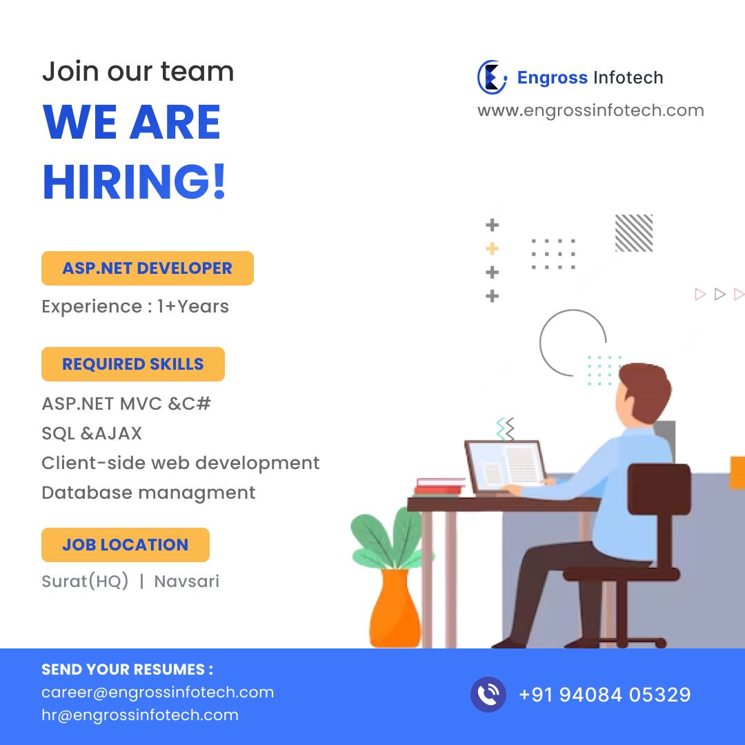 Engross Infotech on LinkedIn: #hiringdevelopers #aspnetcore #aspnetmvc ... Engross Infotech on LinkedIn: #hiringdevelopers #aspnetcore #aspnetmvc ...