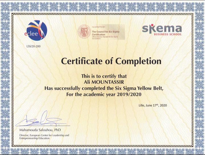Ali Mountassir on LinkedIn: View my verified achievement of Six Sigma ... Ali Mountassir on LinkedIn: View my verified achievement of Six Sigma ...