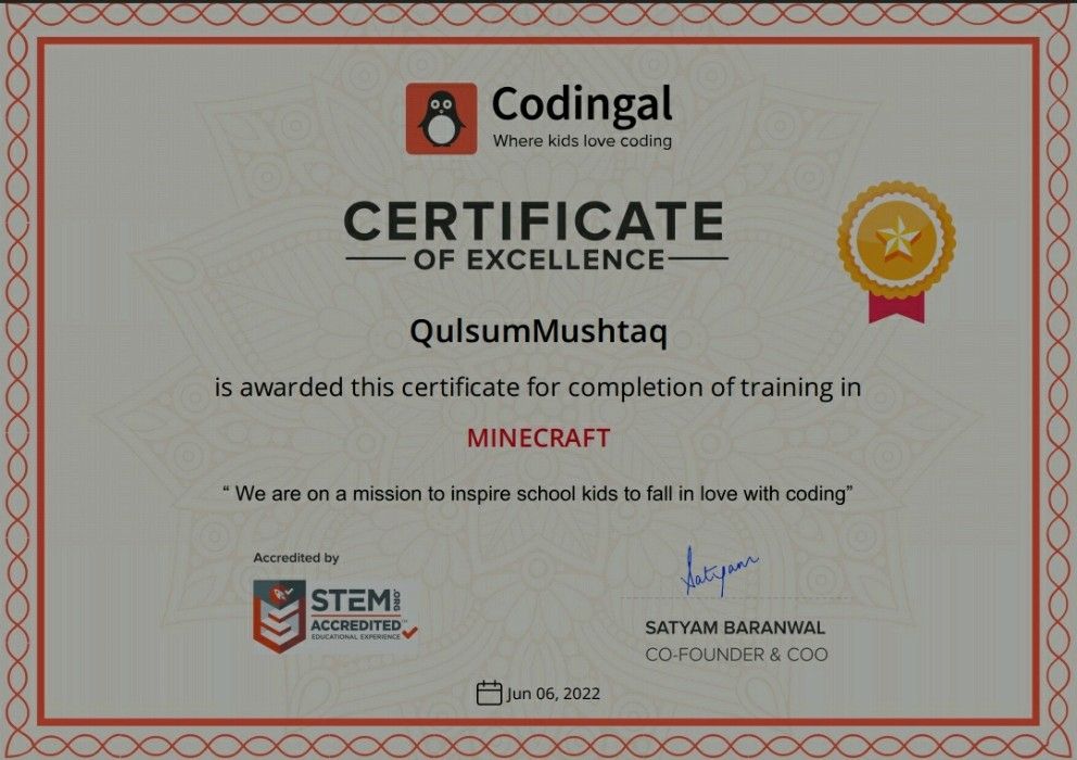 Qulsum Mushtaq on LinkedIn: #codingforkids #codingisfun #growingtogether Qulsum Mushtaq on LinkedIn: #codingforkids #codingisfun #growingtogether
