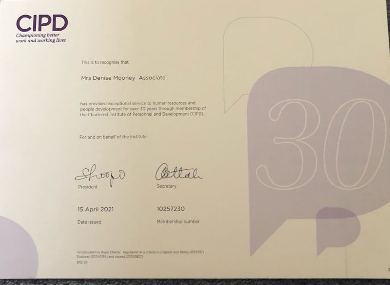 Denise Mooney CIPD on LinkedIn: So proud to receive this 👍🏼 Denise Mooney CIPD on LinkedIn: So proud to receive this 👍🏼