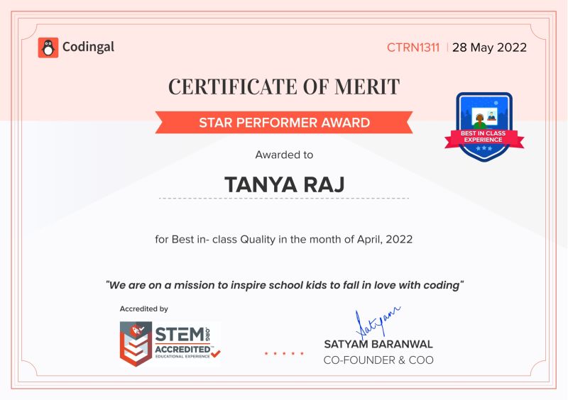 Tanya Raj on LinkedIn: #codinglife #codingisfun #codingforkids #coding ... Tanya Raj on LinkedIn: #codinglife #codingisfun #codingforkids #coding ...