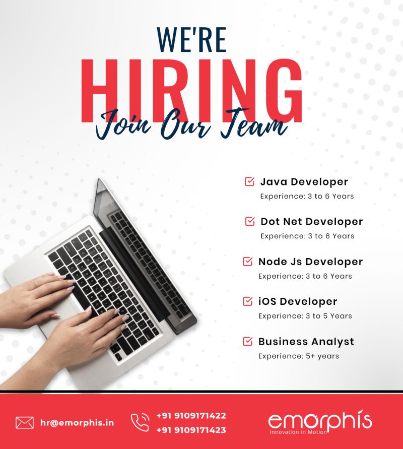 Emorphis Technologies on LinkedIn: #wearehiring #jobseeker #nodejs # ... Emorphis Technologies on LinkedIn: #wearehiring #jobseeker #nodejs # ...