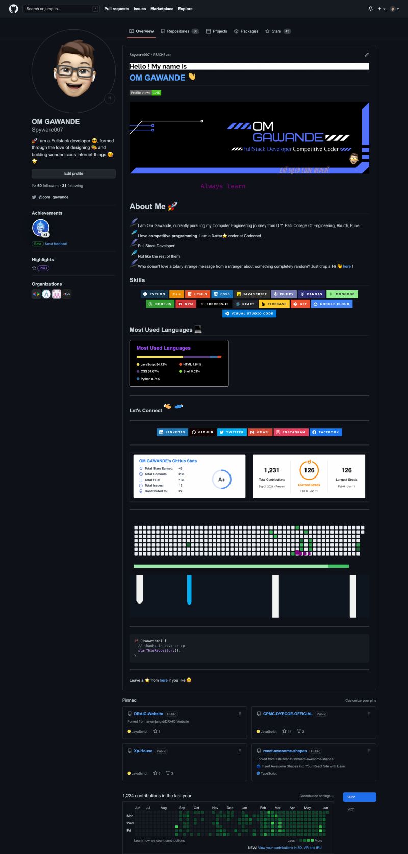 Om Gawande on LinkedIn: #coding #consistency #100daysofcode #github # ... Om Gawande on LinkedIn: #coding #consistency #100daysofcode #github # ...