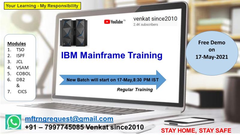 Venkat Trainer on LinkedIn: #mainframe #cobol #jcl #training #vsam # ... Venkat Trainer on LinkedIn: #mainframe #cobol #jcl #training #vsam # ...