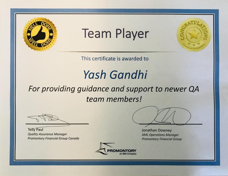 Yash Gandhi on LinkedIn: Thank you Promontory Financial Group, an IBM ... Yash Gandhi on LinkedIn: Thank you Promontory Financial Group, an IBM ...