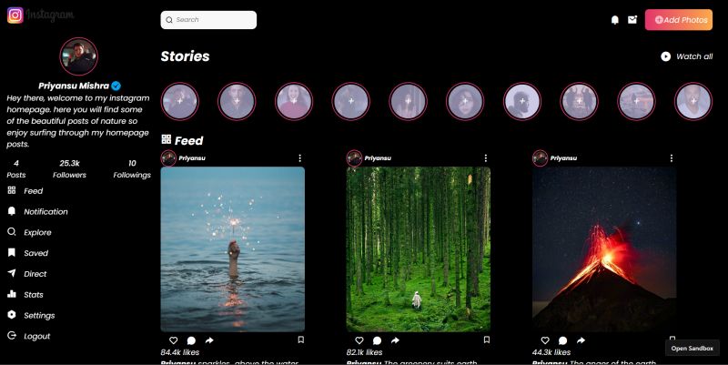 Priyansu Mishra on LinkedIn: #instagram #css #html #devtown Priyansu Mishra on LinkedIn: #instagram #css #html #devtown