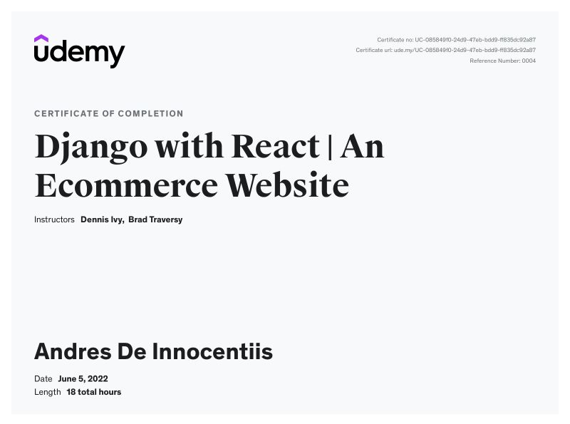 Andres De Innocentiis on LinkedIn: #react #django #djangorestframework ... Andres De Innocentiis on LinkedIn: #react #django #djangorestframework ...