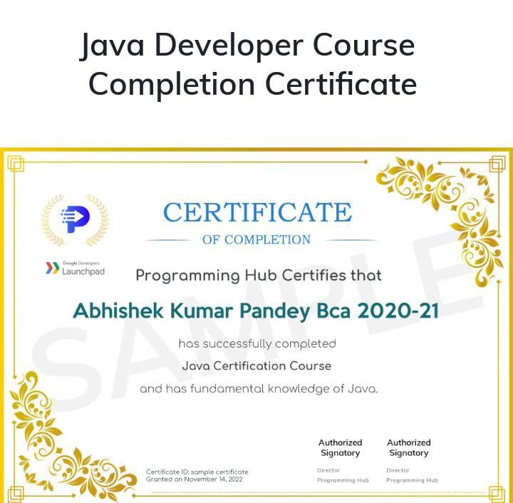 ABHISHEK Pandey on LinkedIn: Java programming language certificate ABHISHEK Pandey on LinkedIn: Java programming language certificate