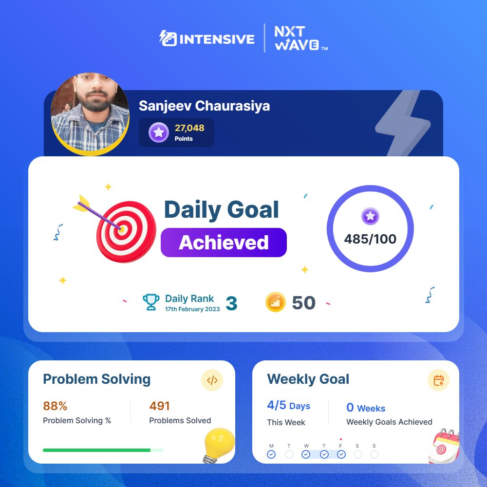 Sanjeev Kumar Chaurasiya on LinkedIn: #day8 #100daysofcodechallenge # ... Sanjeev Kumar Chaurasiya on LinkedIn: #day8 #100daysofcodechallenge # ...