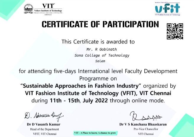 Gobinath Raju on LinkedIn: Successfully completed five days FDP... Gobinath Raju on LinkedIn: Successfully completed five days FDP...