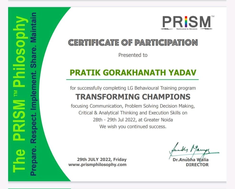 PRATIK YADAV posted on LinkedIn PRATIK YADAV posted on LinkedIn