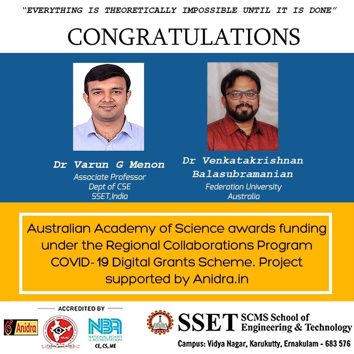 Dr. Varun G Menon posted on LinkedIn Dr. Varun G Menon posted on LinkedIn