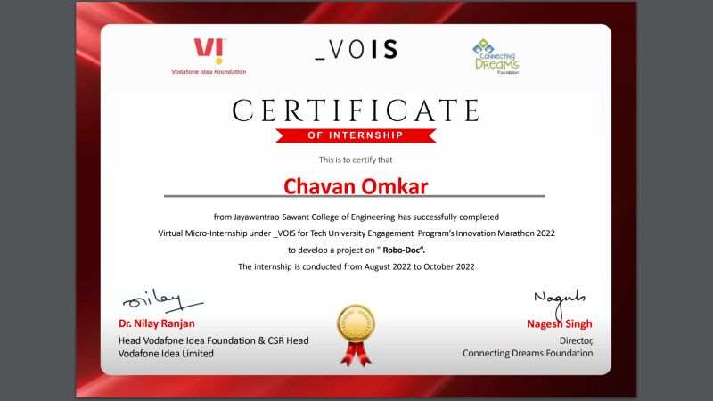 Omkar Chavan on LinkedIn: #_vois #intern #vodafoneidealimited # ... Omkar Chavan on LinkedIn: #_vois #intern #vodafoneidealimited # ...