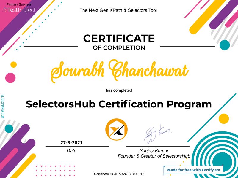 Sourabh Chanchawat on LinkedIn: #selectorshub #automationtesting #selenium Sourabh Chanchawat on LinkedIn: #selectorshub #automationtesting #selenium