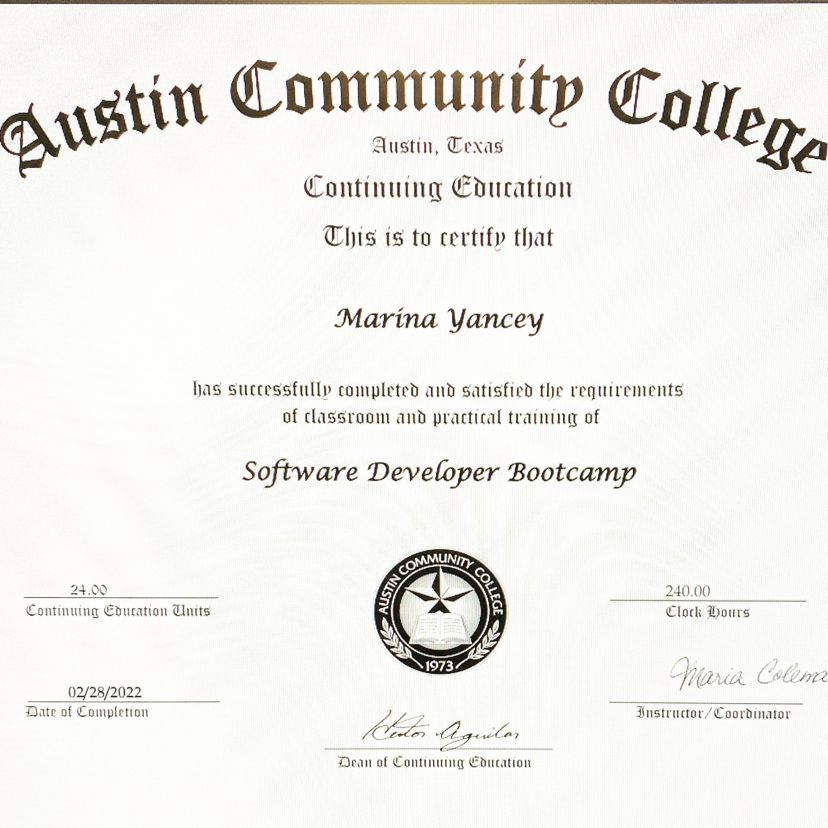Marina Yancey on LinkedIn: #coding #html #css #javascript #certificate ... Marina Yancey on LinkedIn: #coding #html #css #javascript #certificate ...