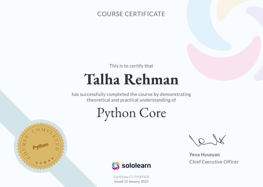 Muhammad Talha Rehman Khan Tareen on LinkedIn: #sololearn #learning # ... Muhammad Talha Rehman Khan Tareen on LinkedIn: #sololearn #learning # ...