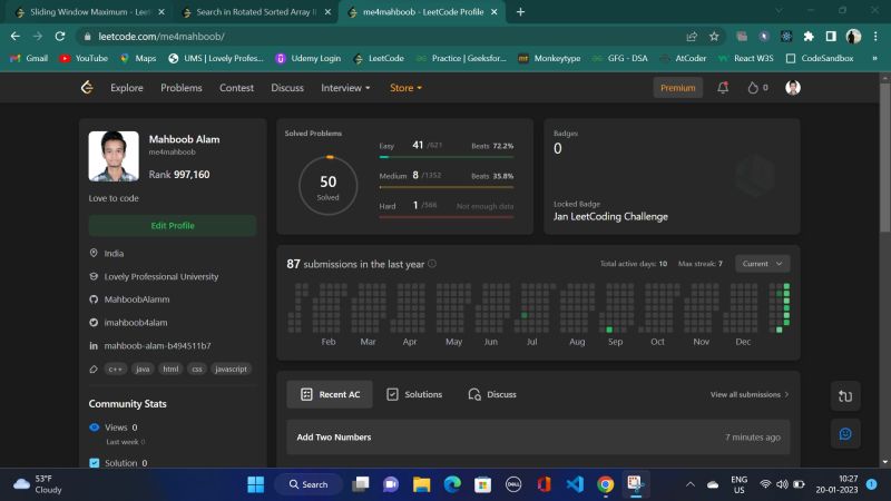 Mahboob Alam on LinkedIn: #competitiveprogramming #leetcode # ... Mahboob Alam on LinkedIn: #competitiveprogramming #leetcode # ...