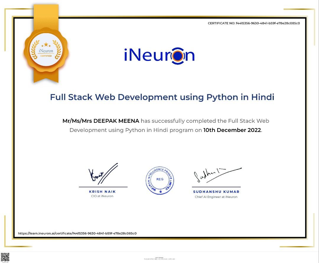 Deepak Meena on LinkedIn: #python #webdevelopment #learning | 10 comments Deepak Meena on LinkedIn: #python #webdevelopment #learning | 10 comments