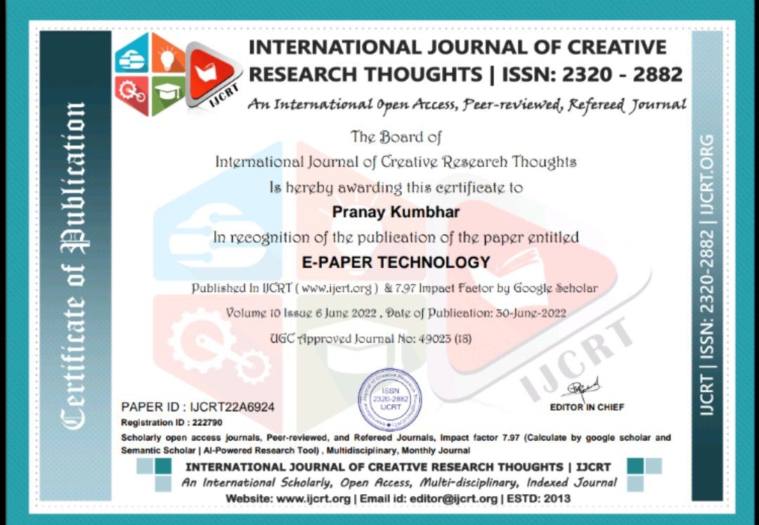 Pranay Kumbhar on LinkedIn: #acheivement #epaper #mca Pranay Kumbhar on LinkedIn: #acheivement #epaper #mca
