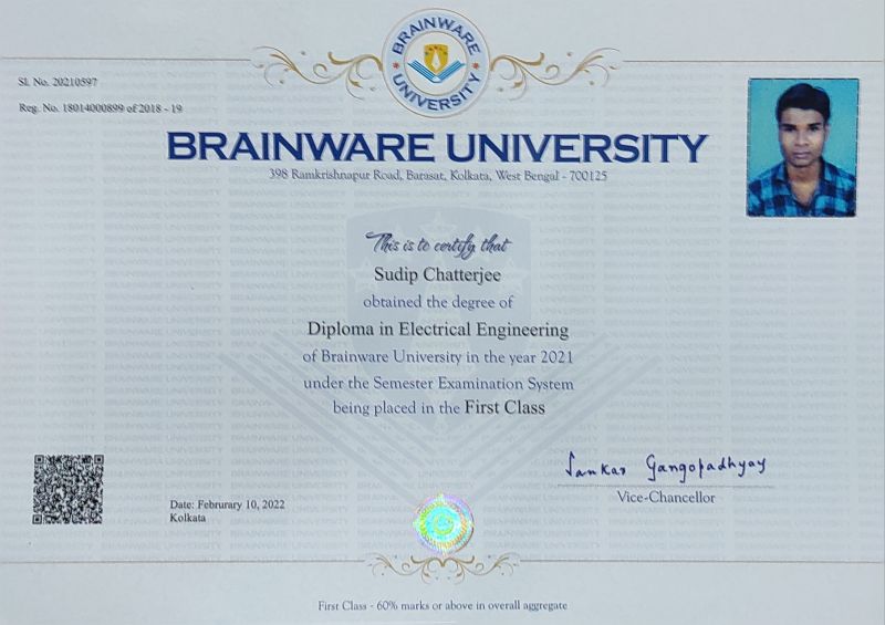 Sudip Chatterjee on LinkedIn: Diploma Electrical Engineer certificate ... Sudip Chatterjee on LinkedIn: Diploma Electrical Engineer certificate ...