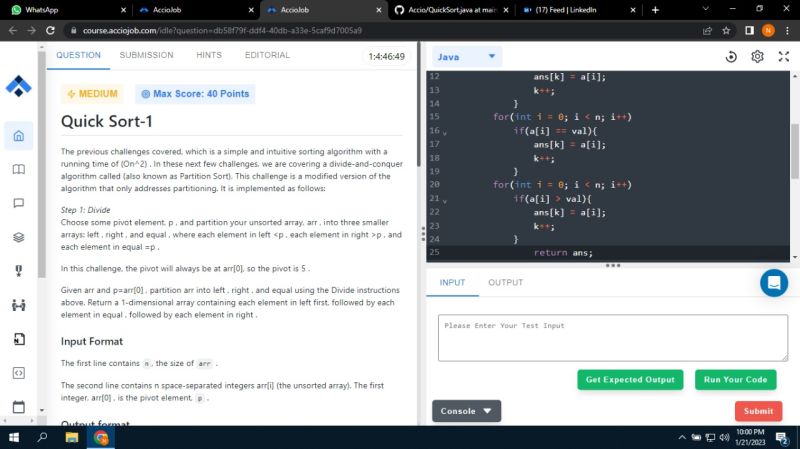 Nomaan Ahmad on LinkedIn: #acciojob #day29 #coding #arrays # ... Nomaan Ahmad on LinkedIn: #acciojob #day29 #coding #arrays # ...