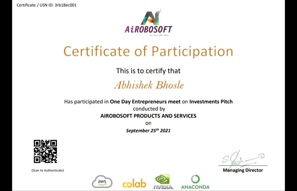 Abhishek Bhosle on LinkedIn: Hello one and all I'm glad to share that ... Abhishek Bhosle on LinkedIn: Hello one and all I'm glad to share that ...